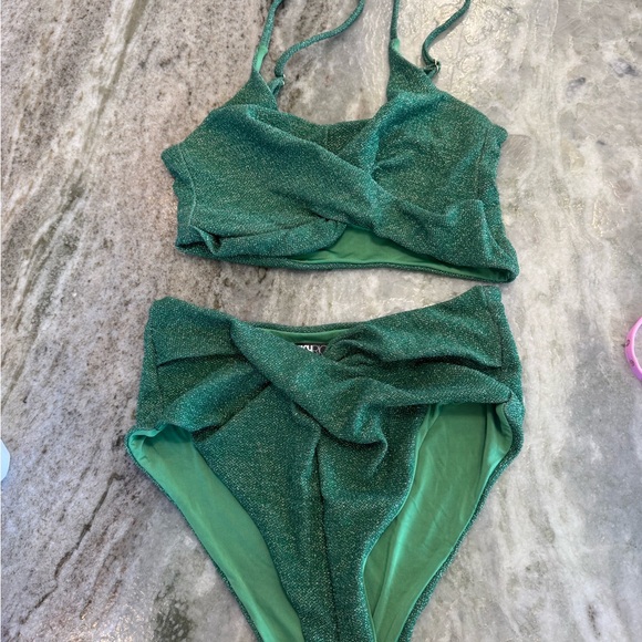 Beach Riot | Swim | Beach Riot Sparkling Green Bikini | Poshmark